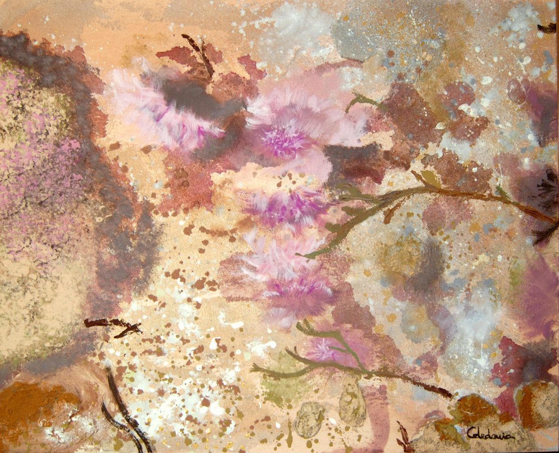 Cuadro abstracto con textura. Cuadro de marina. Transparencia ...